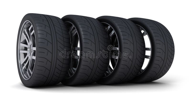 Rad des Autos vier stock abbildung. Illustration von muster - 53704005