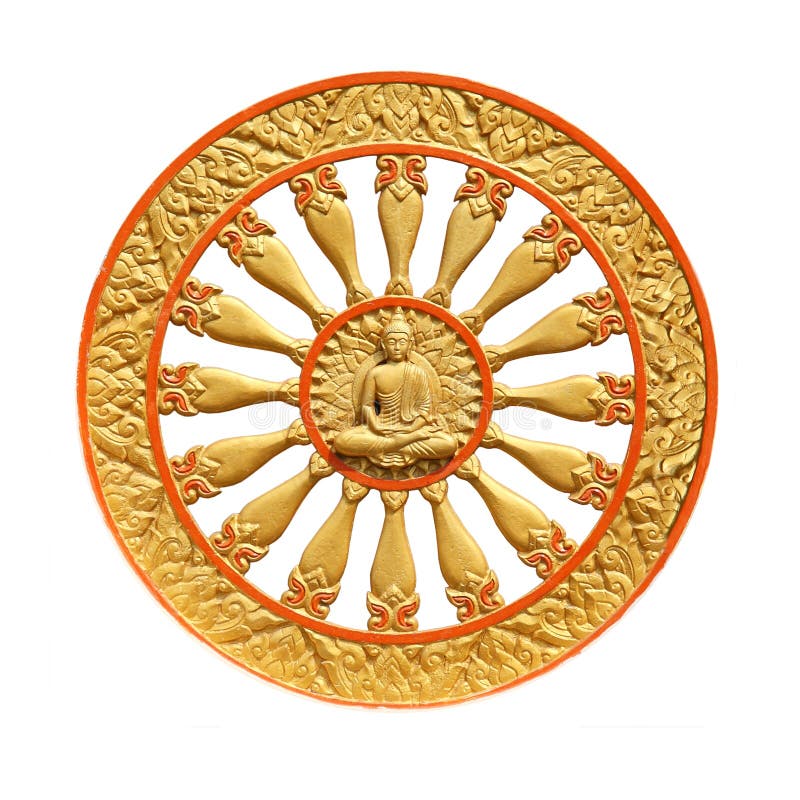 Buddhismus-Symbol-Rad Des Lebens Stockfoto - Bild von meditation ...
