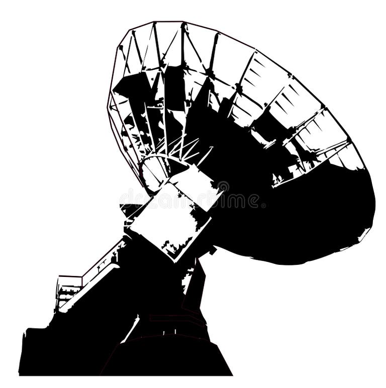 Radar Dish Silhouette Stock Illustrations – 1,360 Radar Dish Silhouette ...