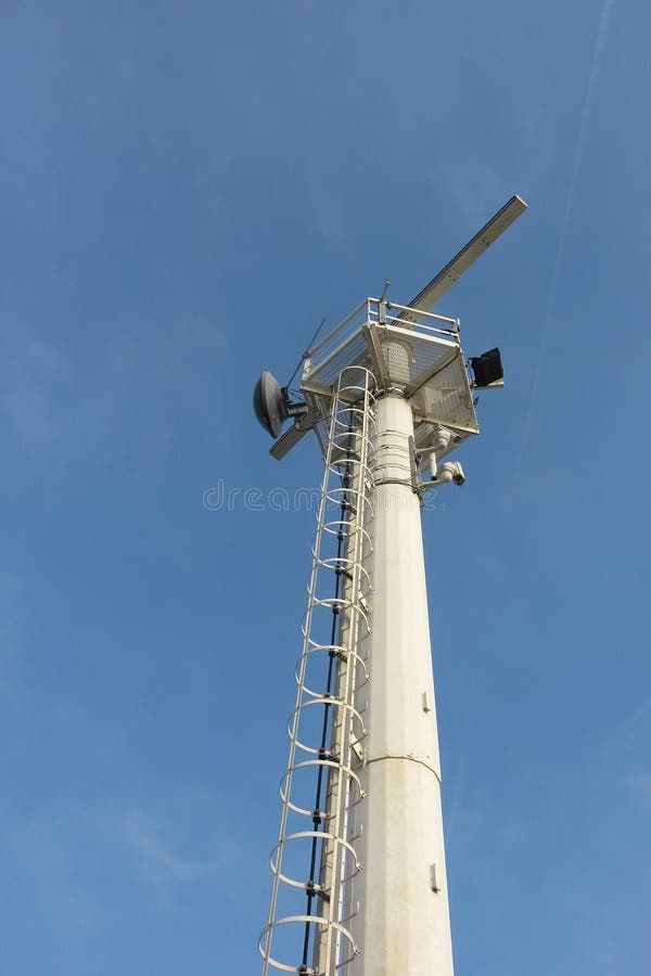 Radar Antenna in Construction Site Stock Image - Image of construction ...