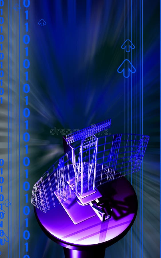 Radar Antenna Sending Signals Stock Illustration - Illustration of ...