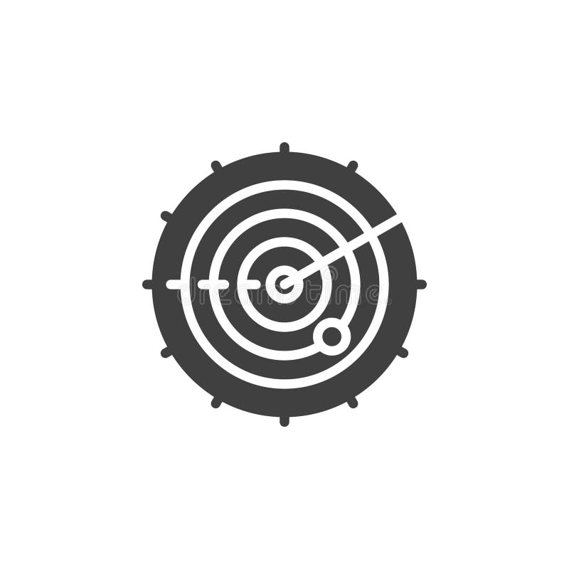 Radar with a Bips Vector Icon Stock Vector - Illustration of simple ...