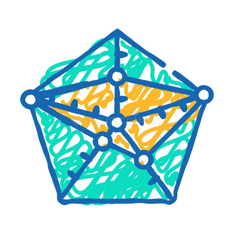 Radar Chart Icon Doodle Illustration Stock Vector - Illustration of ...