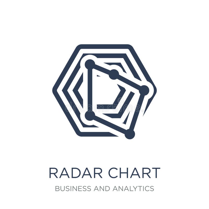 Radar Chart Icon. Trendy Flat Vector Radar Chart Icon on White B Stock ...