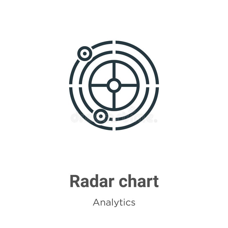 Radar Chart Outline Vector Icon. Thin Line Black Radar Chart Icon, Flat ...