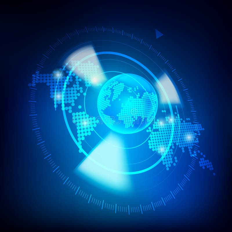 Radar stock vector. Illustration of looking, global, idea - 83815282