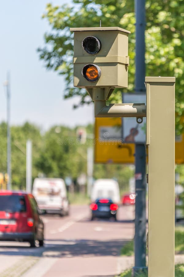Radar Control in Urban Area Stock Image - Image of stationary, road ...