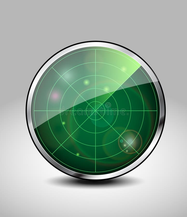 Ilustración Y Cursor Azules Del Botón Del Radar Stock de ilustración ...