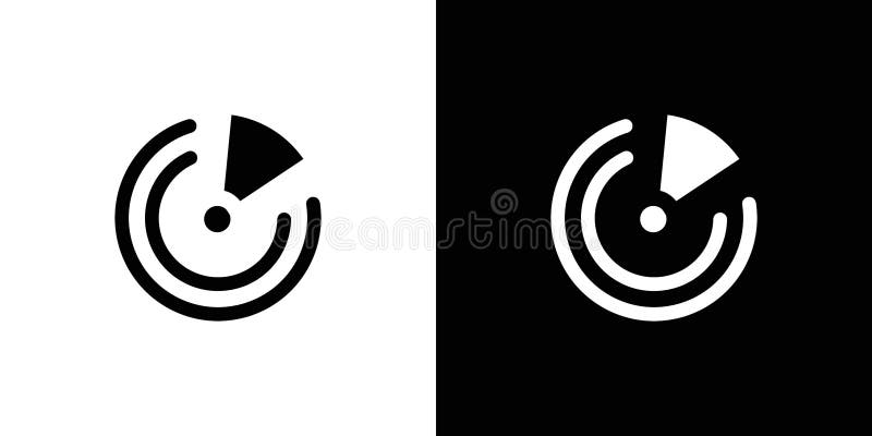 Radar Detection Icon Set Vector Illustration Stock Illustration ...