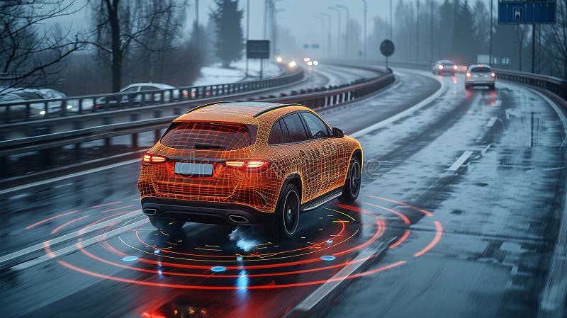 Radar Detection Systems for a Smart Car on the Road. AI Generated ...