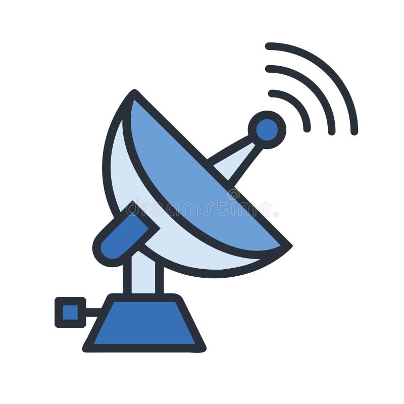 Radar Dish Icon stock illustration. Illustration of detection - 359287006