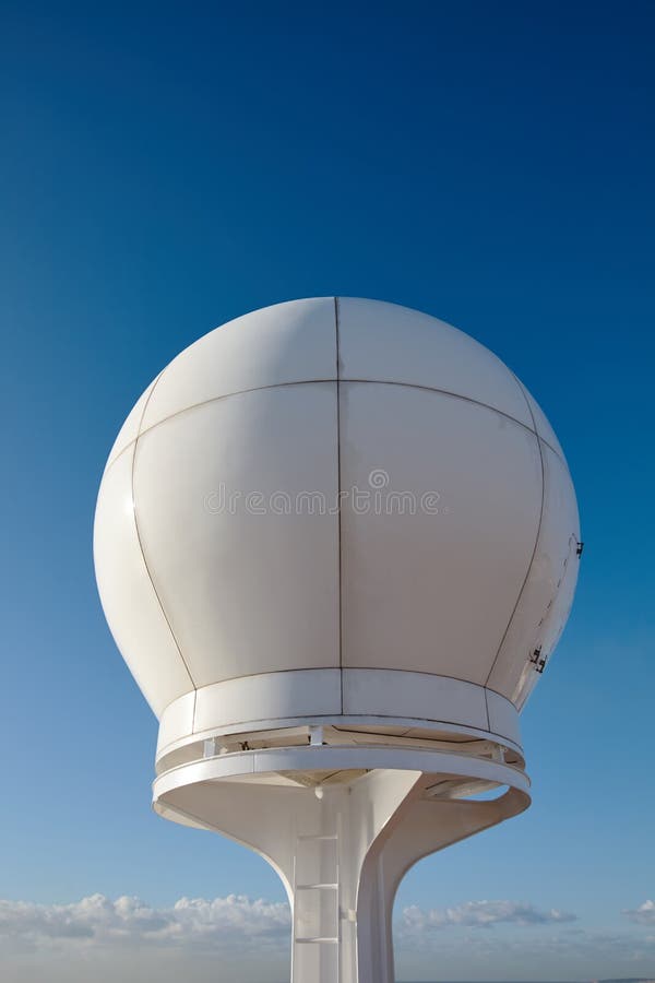 Radar Dome on Large Cruise Ship Stock Image - Image of electronic ...