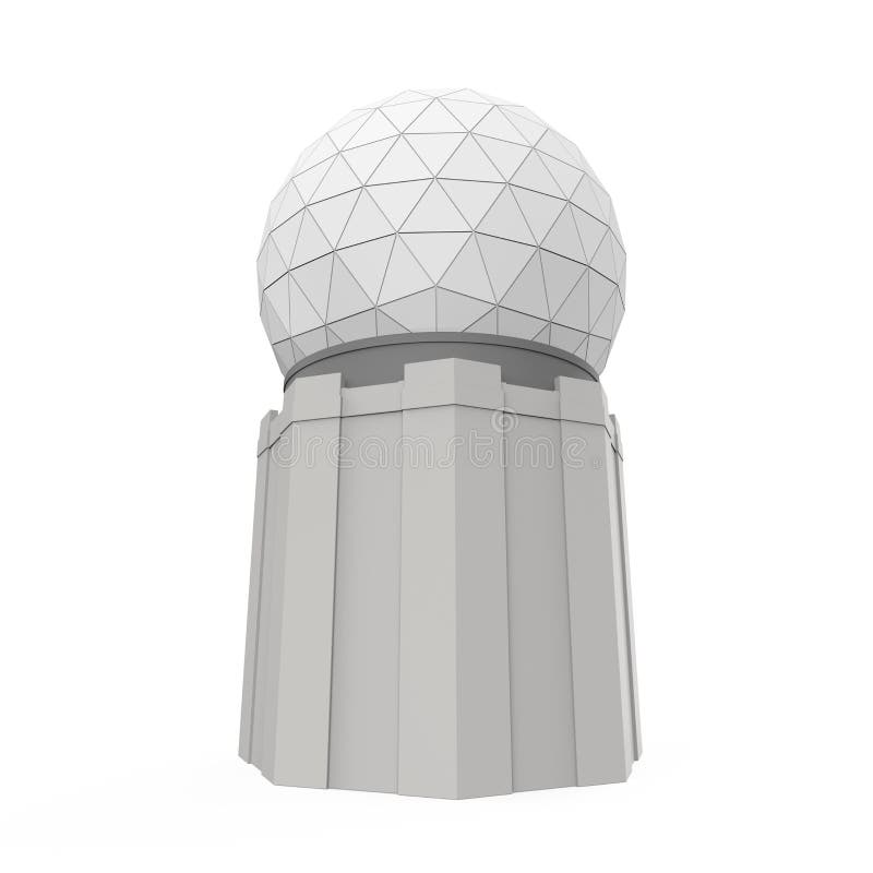 Radar Dome Station Isolated Stock Illustration - Illustration of ...