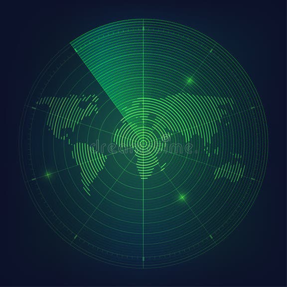 Radar Dot stock vector. Illustration of global, screen - 97447467