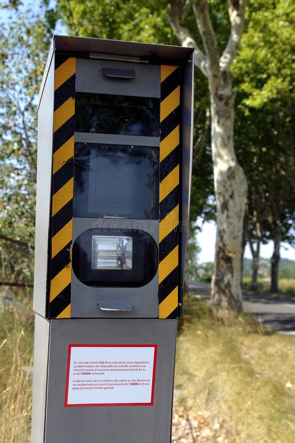 Radar on a French road stock image. Image of camouflage - 29038725