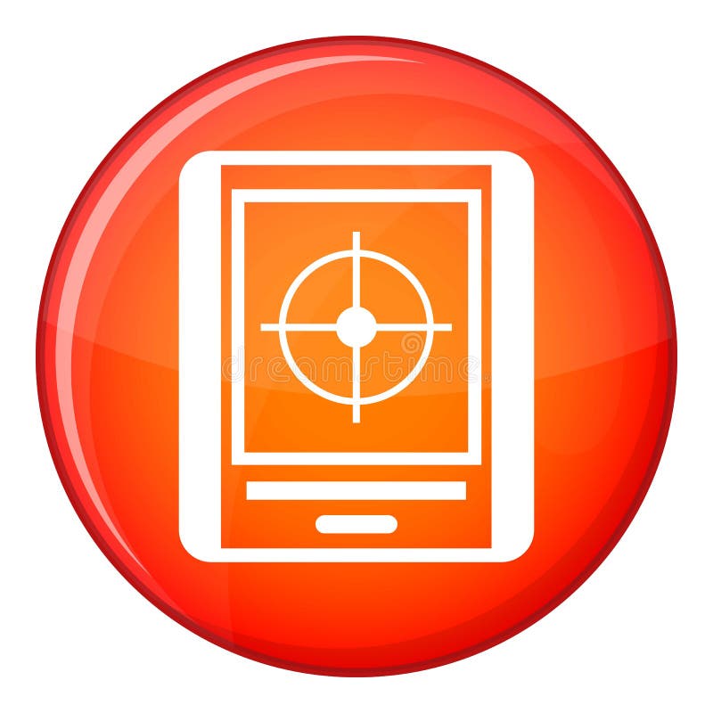 Radar icon, flat style stock vector. Illustration of isolated - 82762321