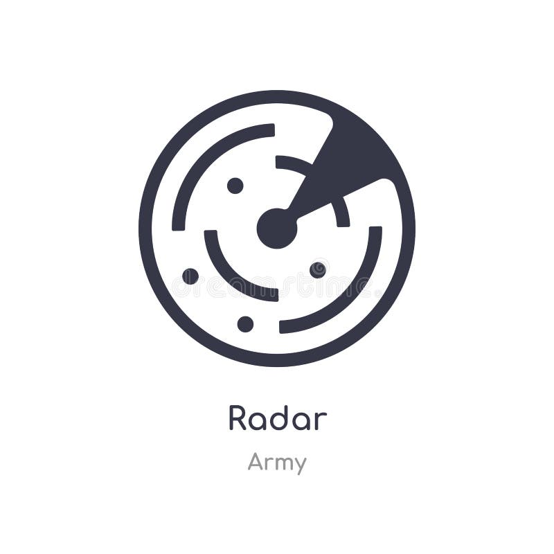 Radar Icon. Isolated Radar Icon Vector Illustration from Army ...