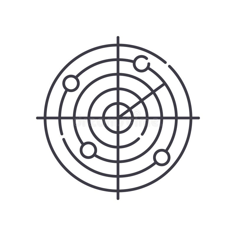 Radar Icon, Linear Isolated Illustration, Thin Line Vector, Web Design ...