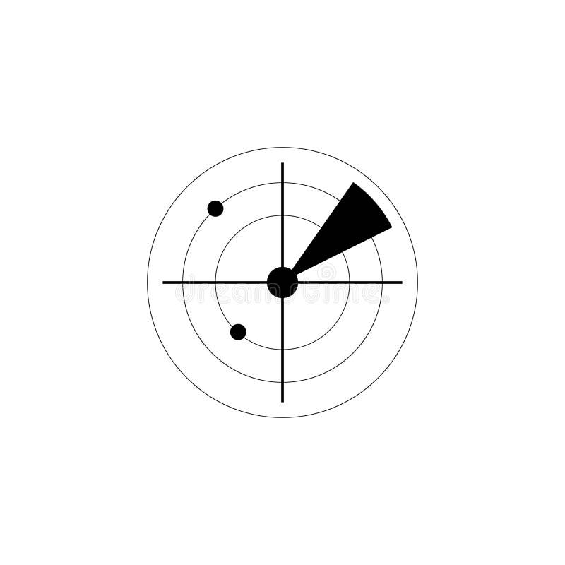 Vector Radar Icon - Linear Radiolocation Sign or Design Element Stock ...