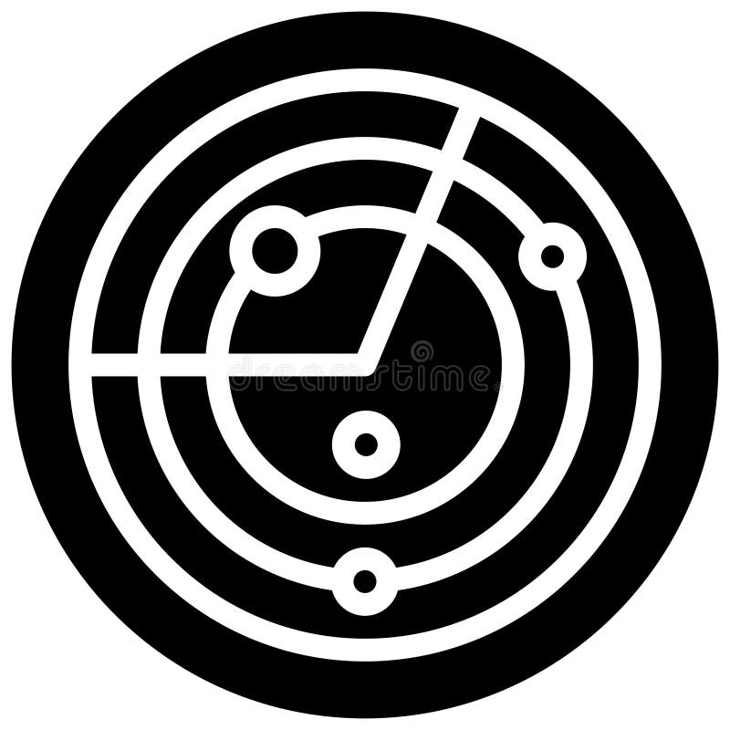 Radar Icon, Location Map and Navigation Vector Stock Vector ...