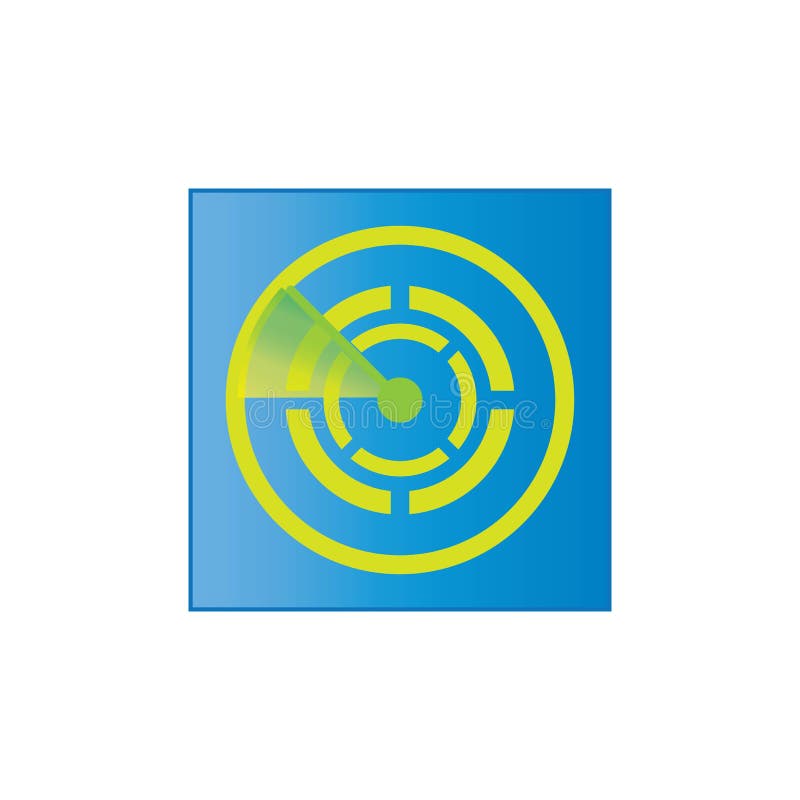 Radar icon logo vector stock illustration. Illustration of army - 260223429