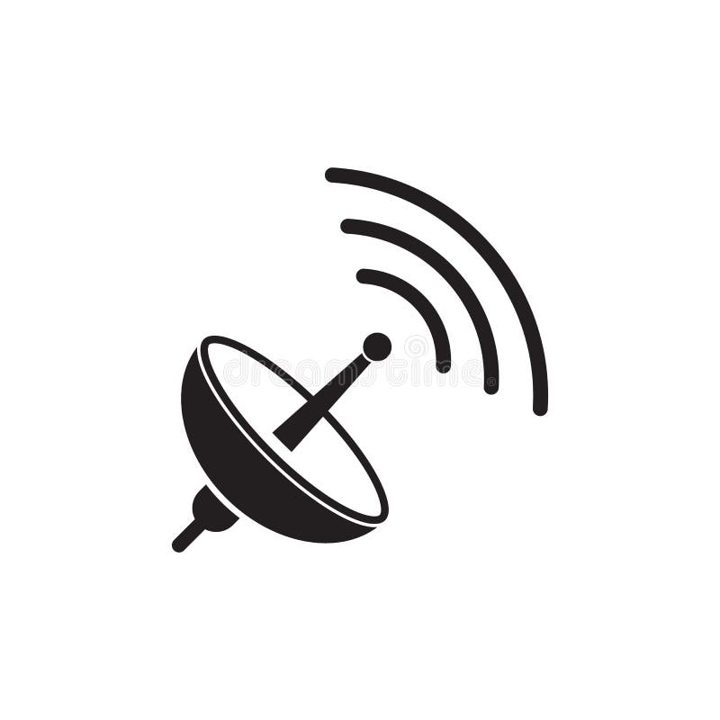 Radar Icon Satellite Dish Tv Technology Stock Illustration ...