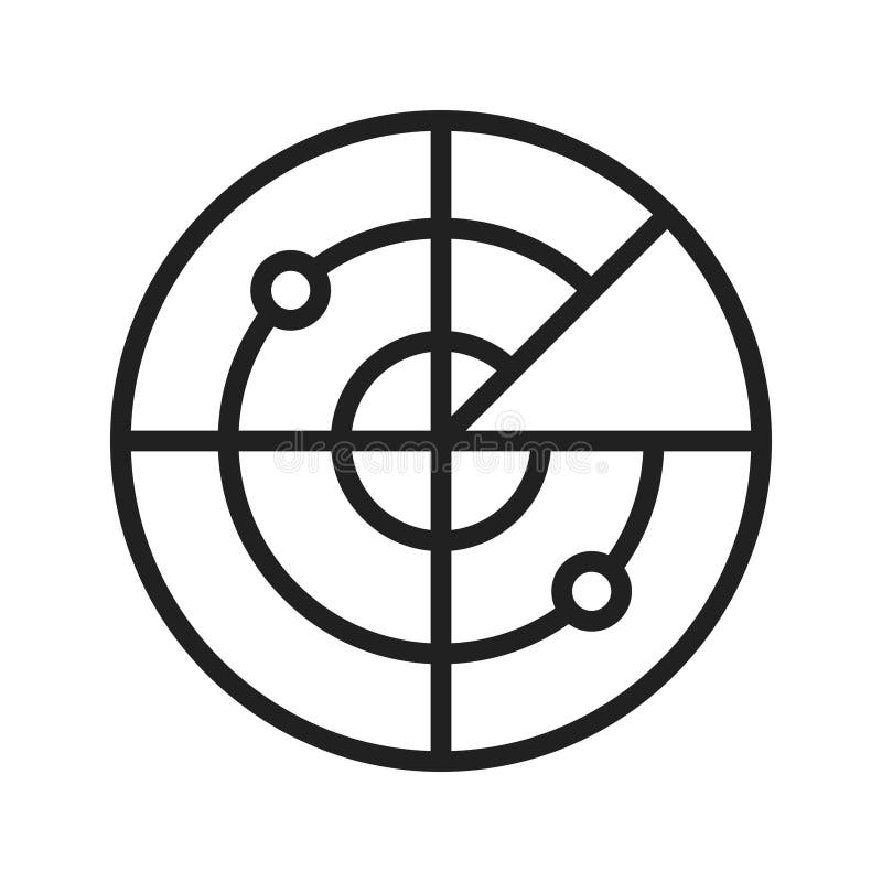 Radar icon vector image. stock vector. Illustration of distance - 278387490