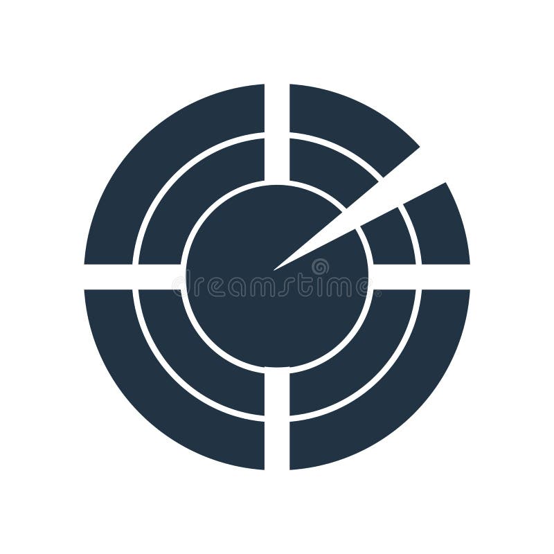 Radar Icon Vector Isolated on White Background, Radar Sign , Line or ...