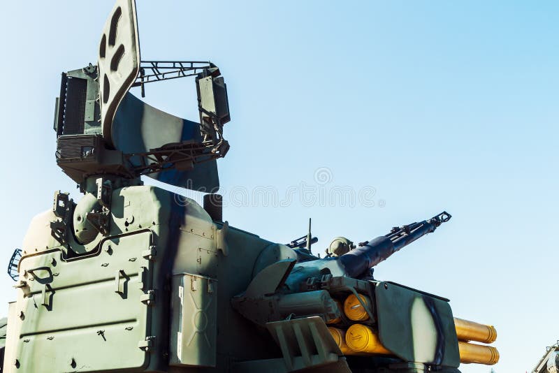 Radar and Missile Launcher stock photo. Image of detect - 30403188