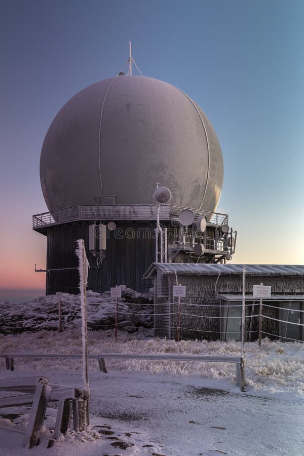 Radar Installation of a Cruise Ship Stock Image - Image of blue, radio ...