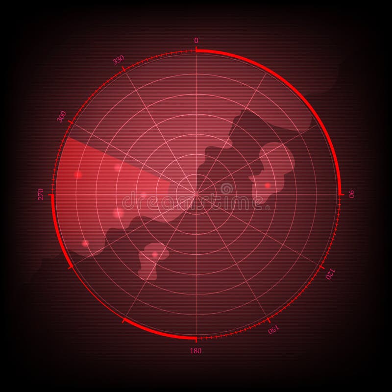 Radar interface future stock vector. Illustration of green - 91629895