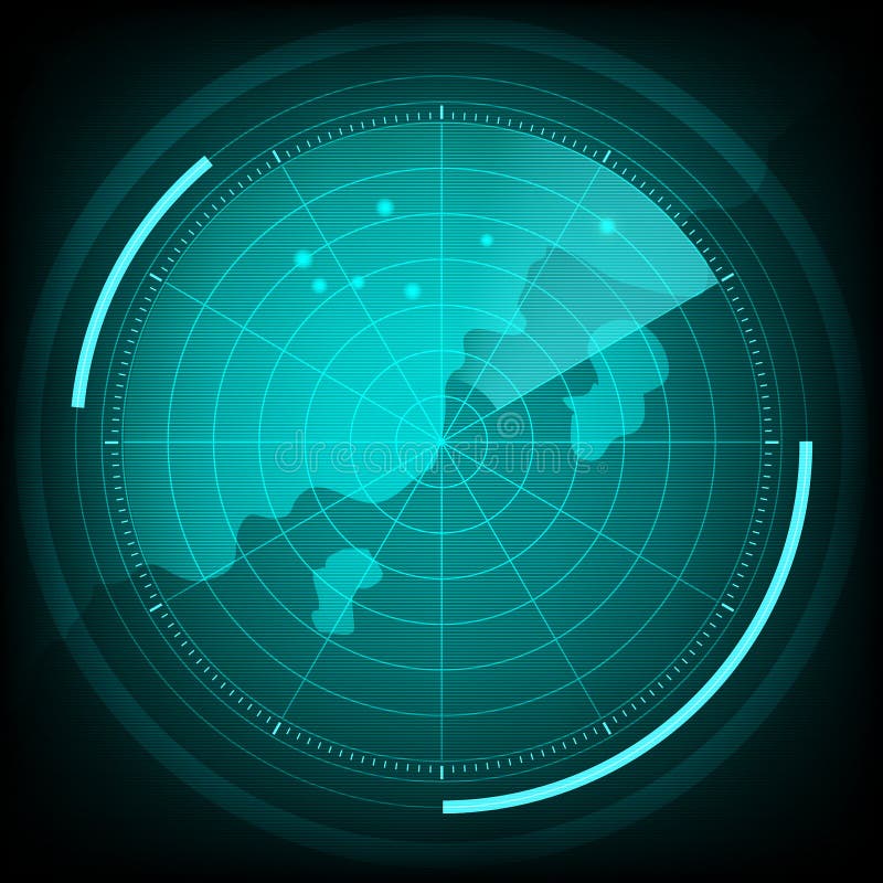 Radar interface future stock vector. Illustration of user - 92106551