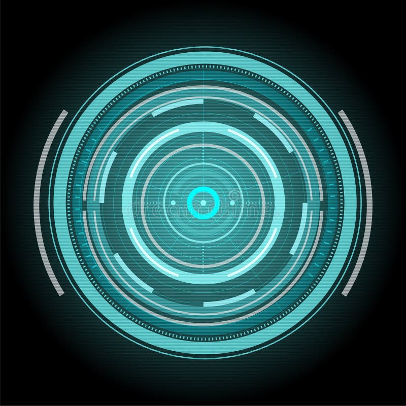 Radar interface future stock vector. Illustration of object - 92107347