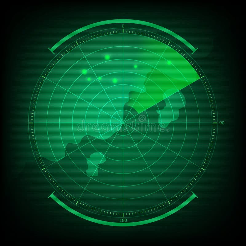 Radar interface future stock vector. Illustration of icon - 91629893