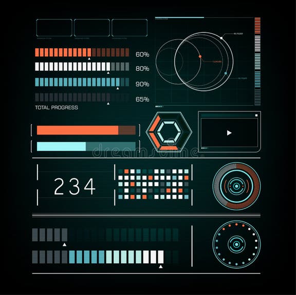 Radar interface future stock vector. Illustration of vector - 92107172