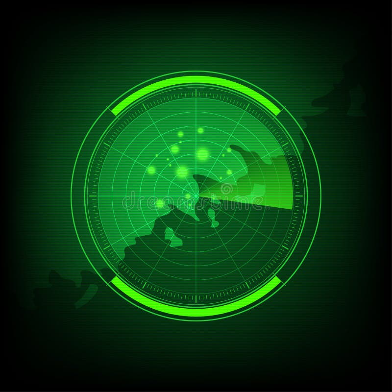 Radar Interface UI Future Design Graphic Illustration for Military and ...