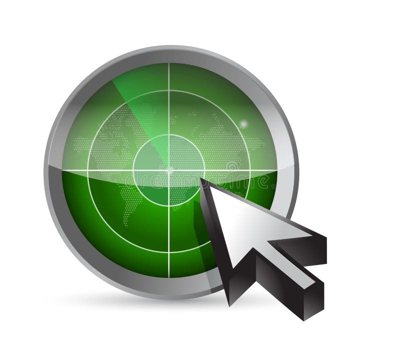 Radar, Map and Cursor Illustration Design Stock Illustration ...