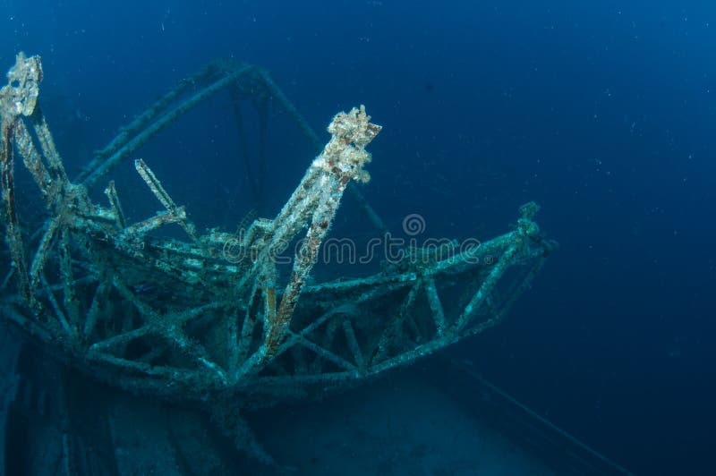 Radar Mast on the Artifical Reef Vandenberg Stock Photo - Image of ...