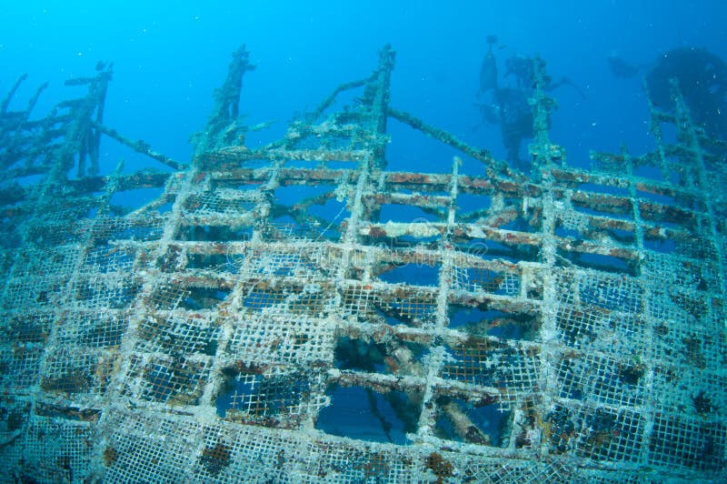 Radar Mast on the Artifical Reef Vandenberg Stock Image - Image of ...