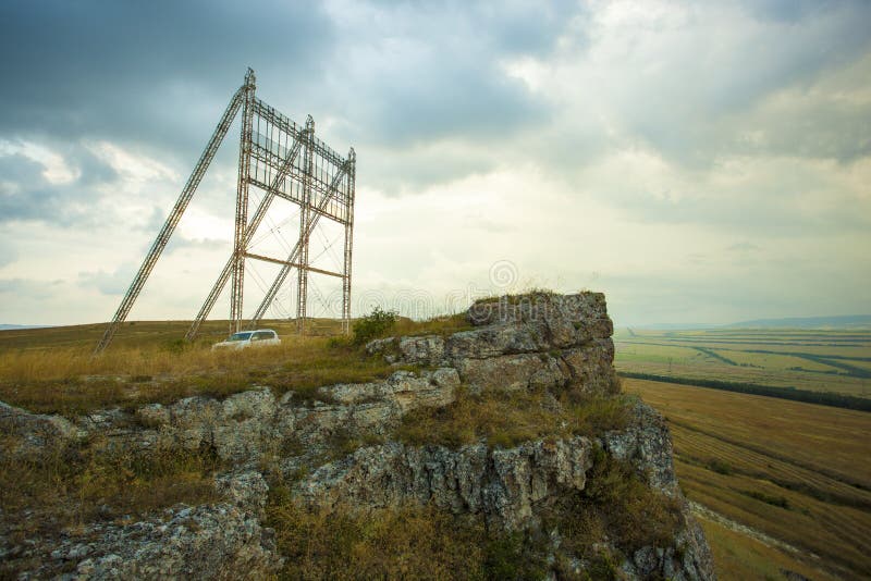 The radar on the mountain stock photo. Image of crimean - 72049442