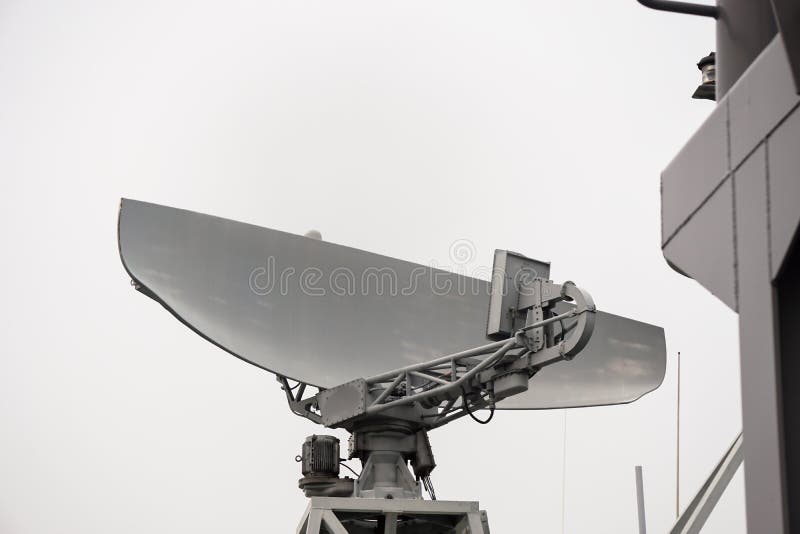 Radar of Navy ship stock image. Image of type, military - 61355703