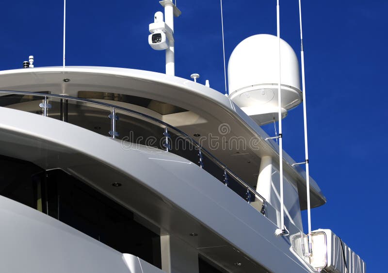 Radar and Night Vision Camera on Yacht Stock Photo - Image of nautical ...