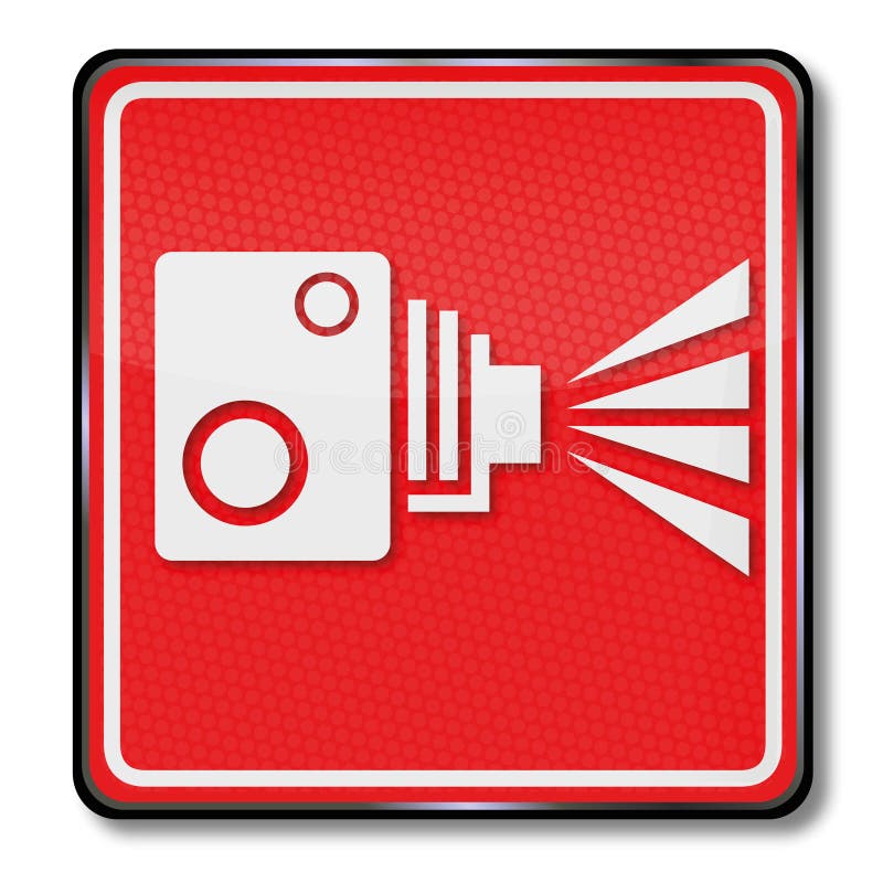 Traffic Radar and Lightning on this Road Stock Vector - Illustration of ...