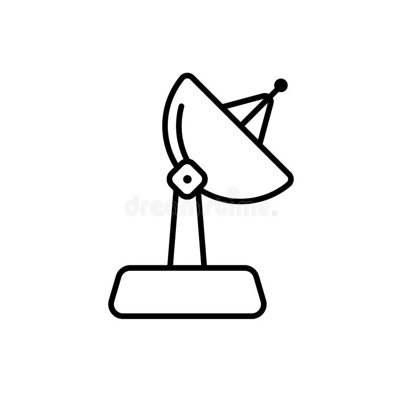 Radar Satellite Dish Icon â€“ Vector Illustration Isolated on White ...