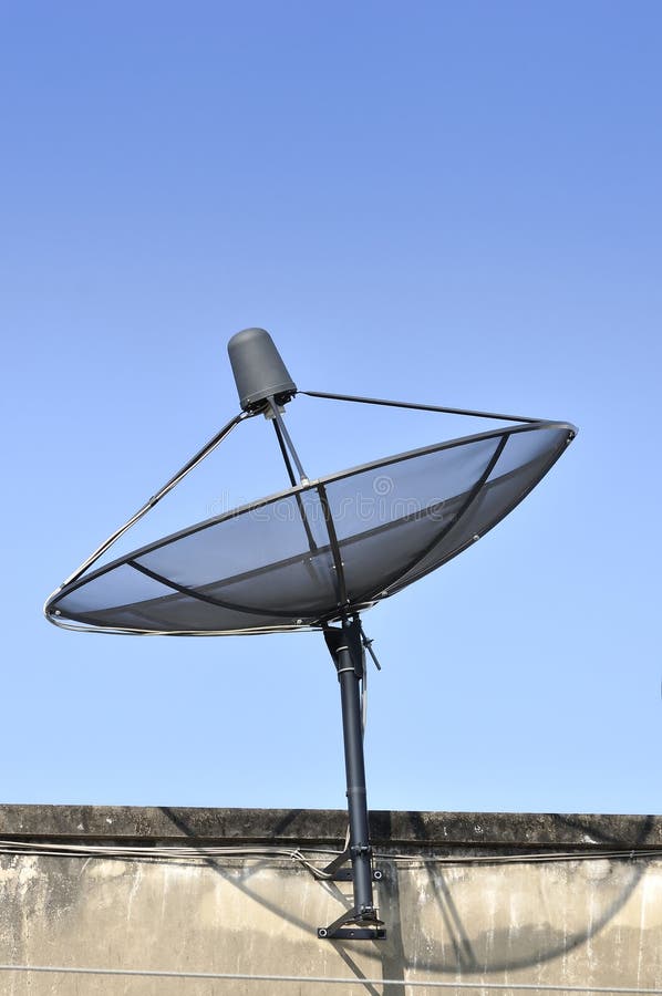 Radar Satellite Receiver for TV Viewing. Stock Image - Image of ...