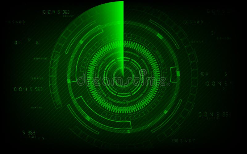 Radar Scan Abstract Technology Background Stock Vector - Illustration ...