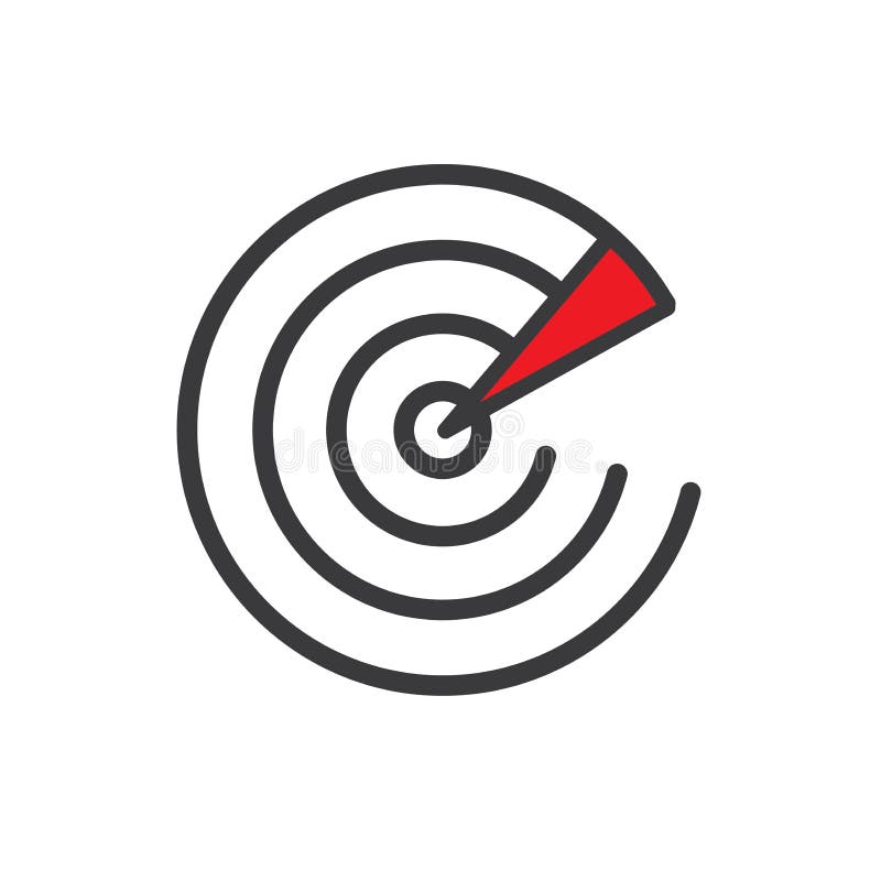 Radar Scan or Sonar Communicating with Transmission Waves Back a Stock ...