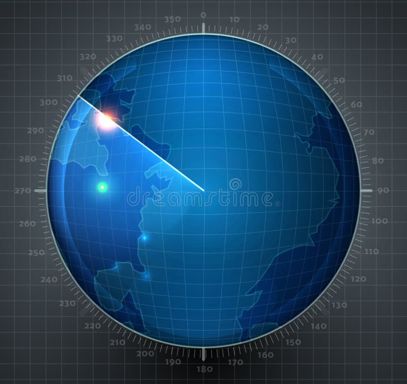 The radar scans the space stock vector. Illustration of display - 207223842