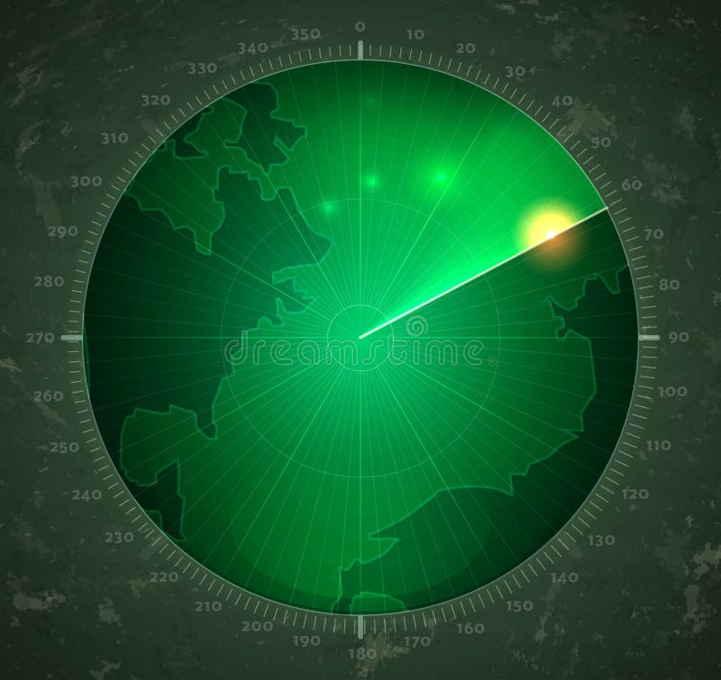 The radar scans the space stock vector. Illustration of digital - 207223871