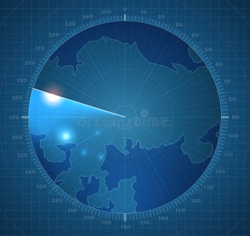 The radar scans the space stock vector. Illustration of circle - 204775045